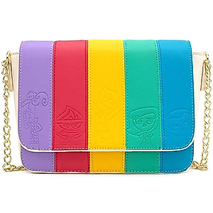 Loungefly x Pixar Inside Out Mixed Emotions Rainbow Crossbody Bag (One Size, Multi)