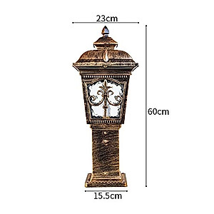 Lights Outdoor IP65 Outdoor Aluminum Pillar Lights Night Lighting Waterproof Post Lights Villa Exterior Community Street Streetlights Lanterns Lights for Park Terrace Landscape Decor E27 Stadium