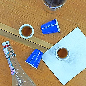 Fairly Odd Novelties Blue Redneck Party Shot Glasses, 2oz Hard Plastic Melamine Cups, 4-Pack