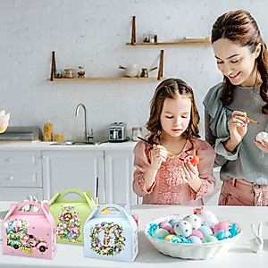 Easter Treat Boxes Cookies Boxes Gift Boxes Gable Boxes for Kids Goodie Goody Boxes 24 Packs Party Favors