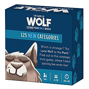 The Game of Wolf a Trivia Game for Friends, Families and Teens - Expansion Pack - with 125 New Categories, by Gray Matters Games