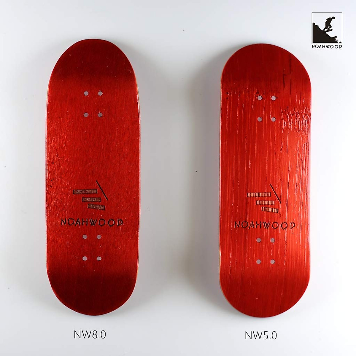 NOAHWOOD Wooden PRO Fingerboards NW8.0 360flip King of Finger (Red Maple, 100x34mm Deck)