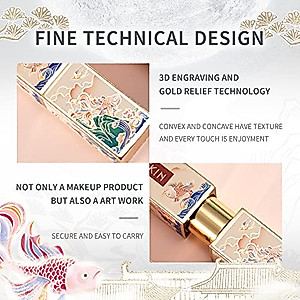 Catkin Nude Red Carving Matte Lipstick with Pink Lip Balm Makeup Set Moist Nourishing Lip Care Collection Xmas Gift