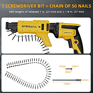 ONEMANA Collated Screw Gun Attachment, Suit For Dewalt DCF620