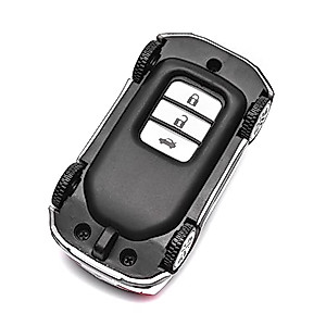 Honda Key Fob Cover - Case Compatible with Accord, Civic, CRV, Pilot, Odyssey, Passport - Smart Remote Key - Light White