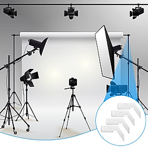 Wenyrich 3'' Double Crossbar Hanger 4Pcs Pipe and Drape,Wedding Valance Hanger for Backdrop Portable Curtain Stand Parties