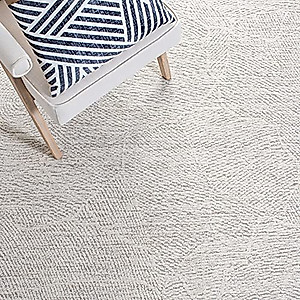 SAFAVIEH Metro Collection Area Rug - 9' x 12', Natural & Ivory, Handmade Wool, Ideal for High Traffic Areas in Living Room, Bedroom (MET999A)