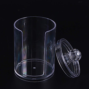 TOPBATHY Storage Containers Clear Canisters Round Canister Round Storage Container Cotton Pad Plastic Box