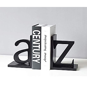 FUYU 1 Pair Creative Letter Wood Bookend Book Stand Home Decoration