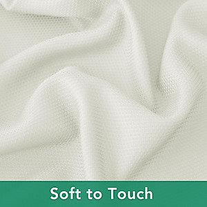 Biscaynebay Textured Fabric Tablecloths Round 60" for Tables' Diameters from 20" to 40", Ivory Water Resistant Tablecloths for Dining, Kitchen, Wedding, Parties etc. Machine Washable