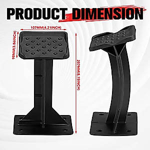 Sportsman Passenger Foot Rest, A & UTV PRO ATV Rear Lounger Foot Pegs Pedal, Anti-Slip Footboards for Polaris Sportsman 570 450 H.O. 2021-2023 Pedestal Accessories, Black, 2PCS