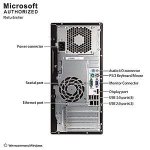 HP Compaq Elite 8300 MT PC,Intel Core I5 3570 up to 3.8GHz,12G DDR3,120G SSD + 500G,VGA,DP,USB 3.0,WiFi,DVDRW,BT 4.0,Win10 64 Bit-Multi-Language(CI5)(Certified Refurbished)