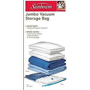 Home Basics SB10721 Vacuum Bag Jumbo 1 Piece#44;