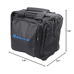 (6) Rockville LED RGB Par Can Wash Light - White Bundle: (3) DJ/Club/Stage Wash Lights, (1) Universal Travel Bag, (1) 25ft 3 Pin DMX Lighting Cable, (5) 10ft 3 Pin DMX Lighting Cables (15 Items)