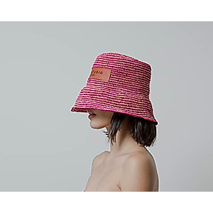 SENSI STUDIO, Trinado Crochet Lampshade, Medium, Fuxia and Straw