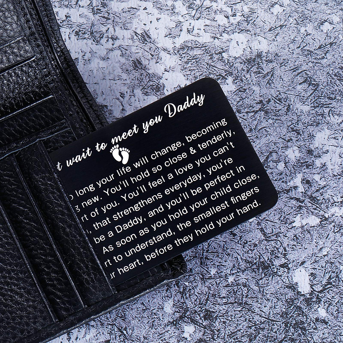 New Dad Wallet Insert Card Daddy to Be Gifts Pregnancy Baby Announcement Gifts for Him New Father Soon to Be Daddy Gifts for Men First Time Dads Gifts from New Mommy Christmas Father’s Day