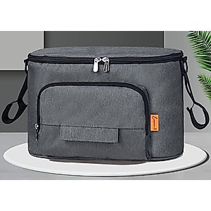 Universal Stroller Organizer; built-in wipe dispenser pocket, large space with bottle holders, detachable shoulder strap, multiple pockets for phone & other uses.