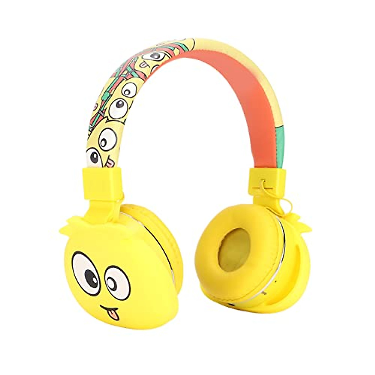 Kids Bluetooth Headphones,Over-Ear Foldable Noise Cancelling Headset,Cute Cartoon Wired/Wireless Headphones,Built in Microphone,Stereo Sound,for Phones Tablets Laptops