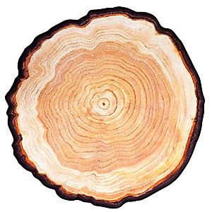 Veemoon Round Area Rugs with Tree Annual Ring Design Living Room Mat Carpet Non Slip Doormat Kitchen Rugs Chair Mats Bathroom Accessories Gifts for Bedroom Floor