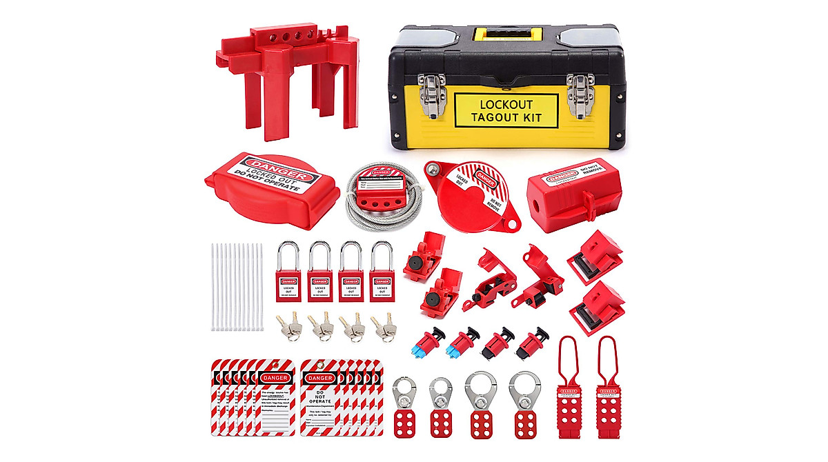 OSHA Compliant Lockout Tagout Kit - 50 Components