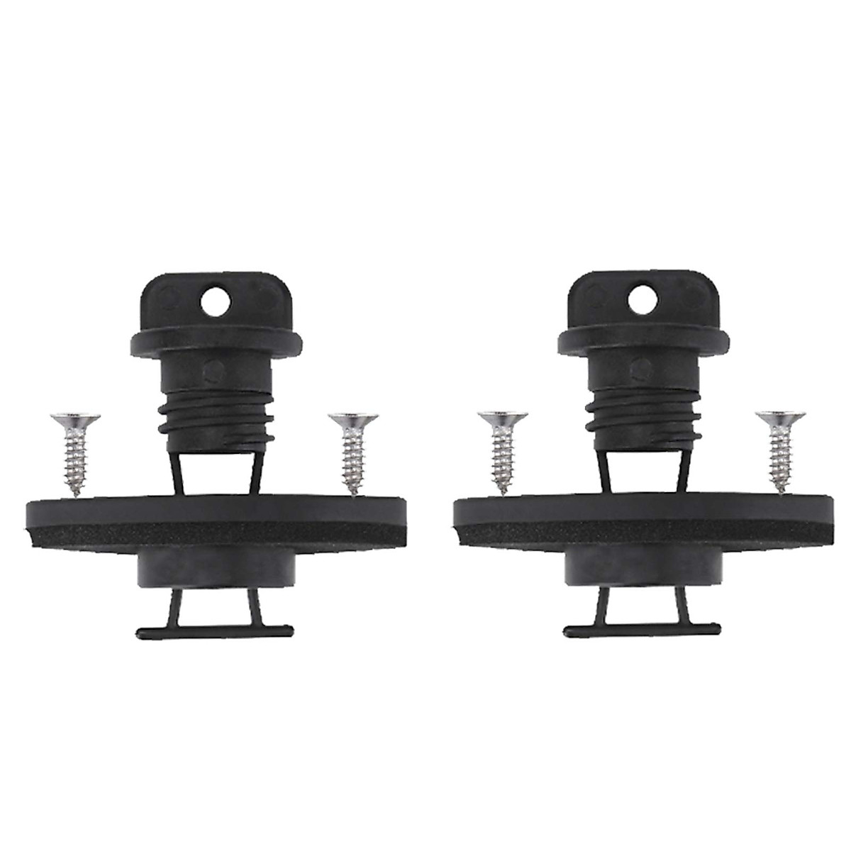 TENSPAL Kayak Drain Plug Kit Hull Coarse Thread Bung for Canoe Boat Set with Screws Replacement Hardware Accessories 2 PCs
