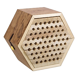 Toysmith Beetle & Bee Solitary Bee Habitat - DIY Kids Art Craft Outdoor Bee Kit, Educational Kit for Kids, No Hardware/No Glue Required, 13 Wooden Pieces, FSC Certified, Intended for Age 8+