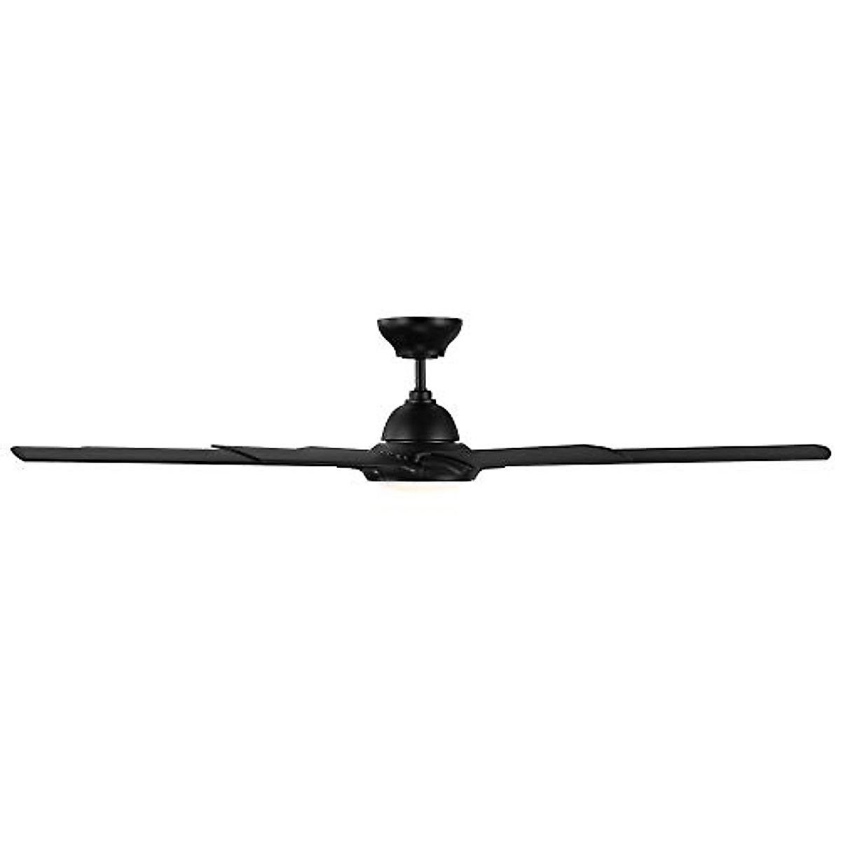 Hydra Smart Indoor and Outdoor 8-Blade Ceiling Fan 80in Matte Black with 3000K LED Light Kit and Wall Control works with Alexa, Google Assistant, Samsung Things, and iOS or Android App