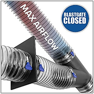 4 Pack of Fulton 4 inch Blast Gates with Double Sided Port – for Use With Dust Collection Systems with 4 inch Hose
