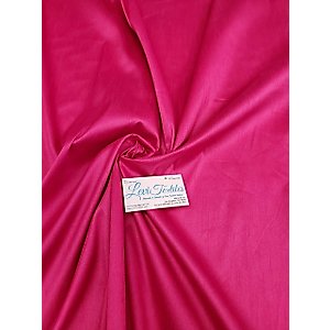 Levi Textiles, INC. Imitation Raw Silk Shantung Dupioni Fabric - 58/60" - Sold by The Yard - 100% Poly Dupioni Faux Silk (Fuchsia)