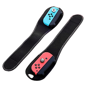 Switch Dance Wrist Strap, Switch Boxing Accessories for Switch Boxing Game with 2 Switch Thumb Grip Caps - Black