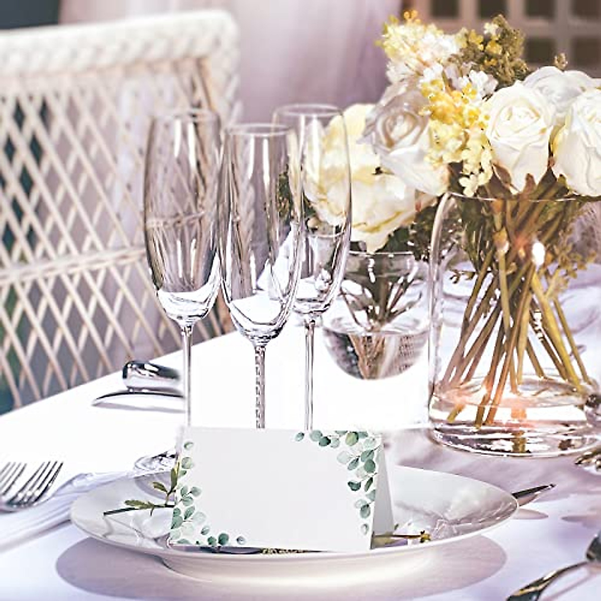 100 Pack Watercolor Place Cards for Wedding Greenery Seating Place ...