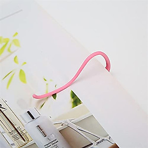 PRVDV Adjustable Bookends 1 Pcs Book Reading Support Clip Pink Blue Bookends Office School Supplies Desk Accessories Organizer (Color : Pink)