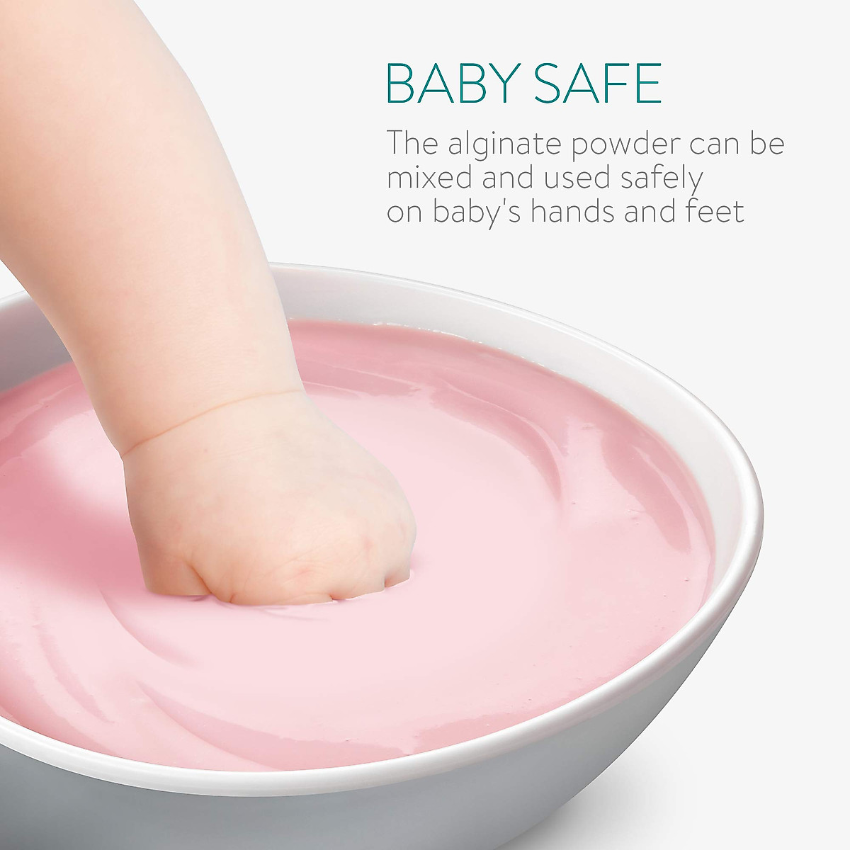 Navaris Baby Hand and Foot Casting Kit - Molding and Plaster Materials for 3D Casts - Includes 2 Packs Alginate Powder and 2 Packs Plaster Powder