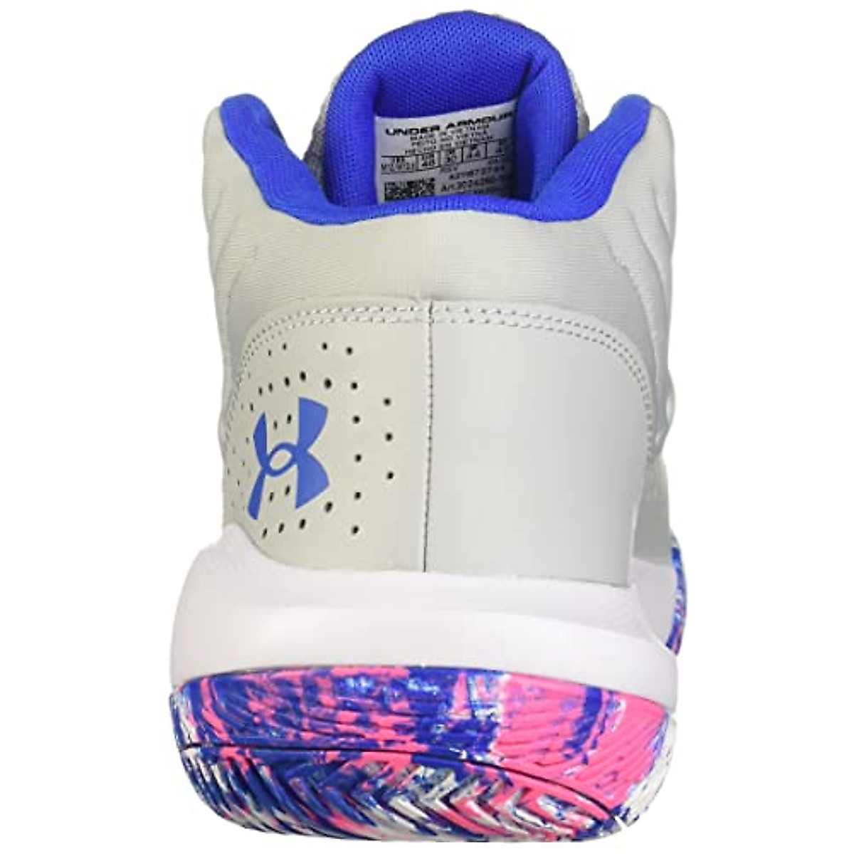 Under Armour Unisex Jet '21 Basketball Shoe, (109) Mod Gray/White/Versa Blue, 10 US Men