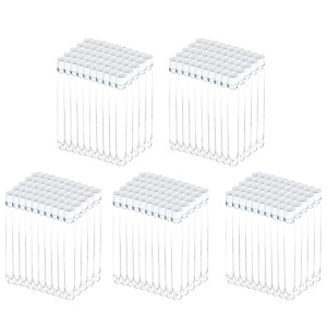 Merkunis 250 Pcs Test Tubes Clear Plastic Test Tubes with Caps 16 x 100 mm (10 ml) Test Lab Tubes for Scientific Experiments, Scientific Themed Party Supplies, Plant Propagation, Spice Seed