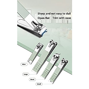 Professional Nail Clipper Pedicure Set，Manicure Set Personal Care, Nail Clipper Kit,Nail Tools with Luxurious Travel Case, Gifts for Men Women Family Friend,Green (12 Pieces)