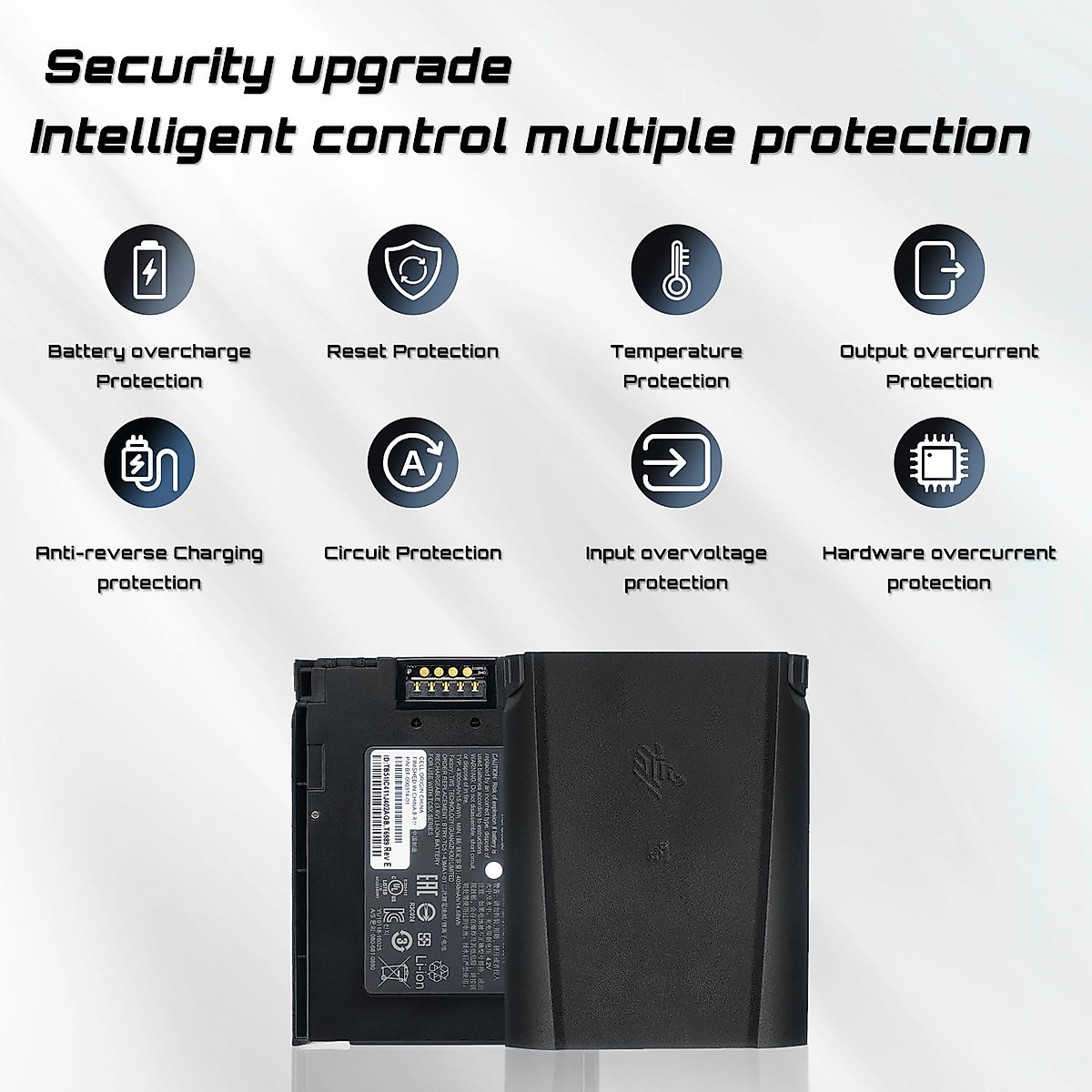 EXCEPOWER BT-000314 Replacement Battery for Zebra TC51 TC52 TC56 TC57 TC510 TC510K TC52X TC520L TC51HC TC57HO TC510K Handheld Barcode Scanner BTRY-TC51-44MA1-01 BTRY-TC51-4A1-01 1PAZU2P-A6 (Black)