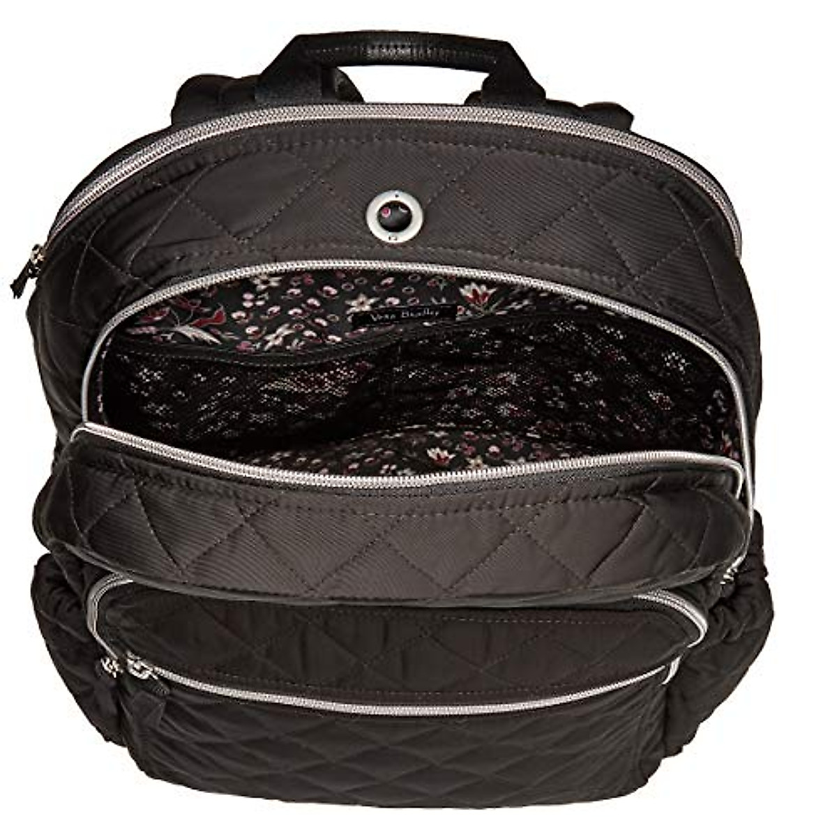 Vera Bradley Women's Performance Twill Campus Backpack, Black, One Size