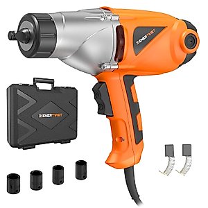 ENERTWIST 8.5A Electric Impact Wrench 1/2 Inch 450 N.M Max Torque Corded 4 Sockets Impact Wrench with Hog Ring Anvil