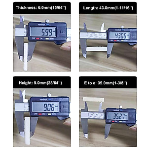 Vencetmat Acoustic Guitar Nut, Fit for 43mm Neck Slot, Pure Complete Bone, Ivory Color, 4 Pack