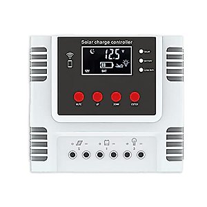 SOGTICPS 40A Solar Charge Controller 12V 24V 48V LCD Display Adjustable Charging and Discharging Parameters,WiFi Communication,for Lead Acid/Lithium Battery Charging
