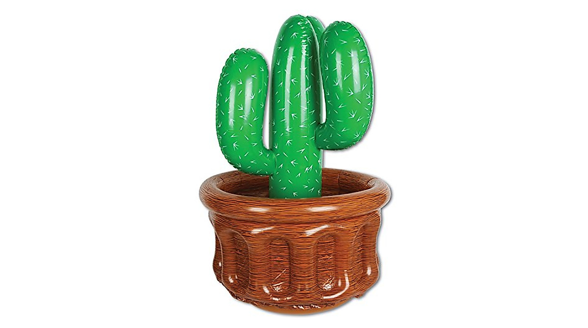 Inflatable Sombrero & Cactus Cooler Party Bundle - Fun & Practical