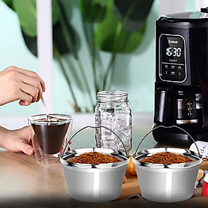 8-12 Cup Reusable Basket Permanent Coffee Filter, Perfect Fit 8-12 Cup Mr Coffee, Black & Decker, BUNN, Cuisinart and Hamilton Beach Basket-Style Coffee Maker Filters (Mr Coffee Filter 8~12 cup)