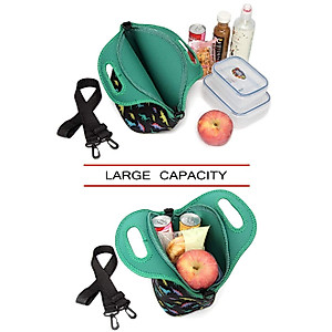 VASCHY Dinosaurs Preschool Backpack and Neoprene Lunch Bags for Kids Bundle