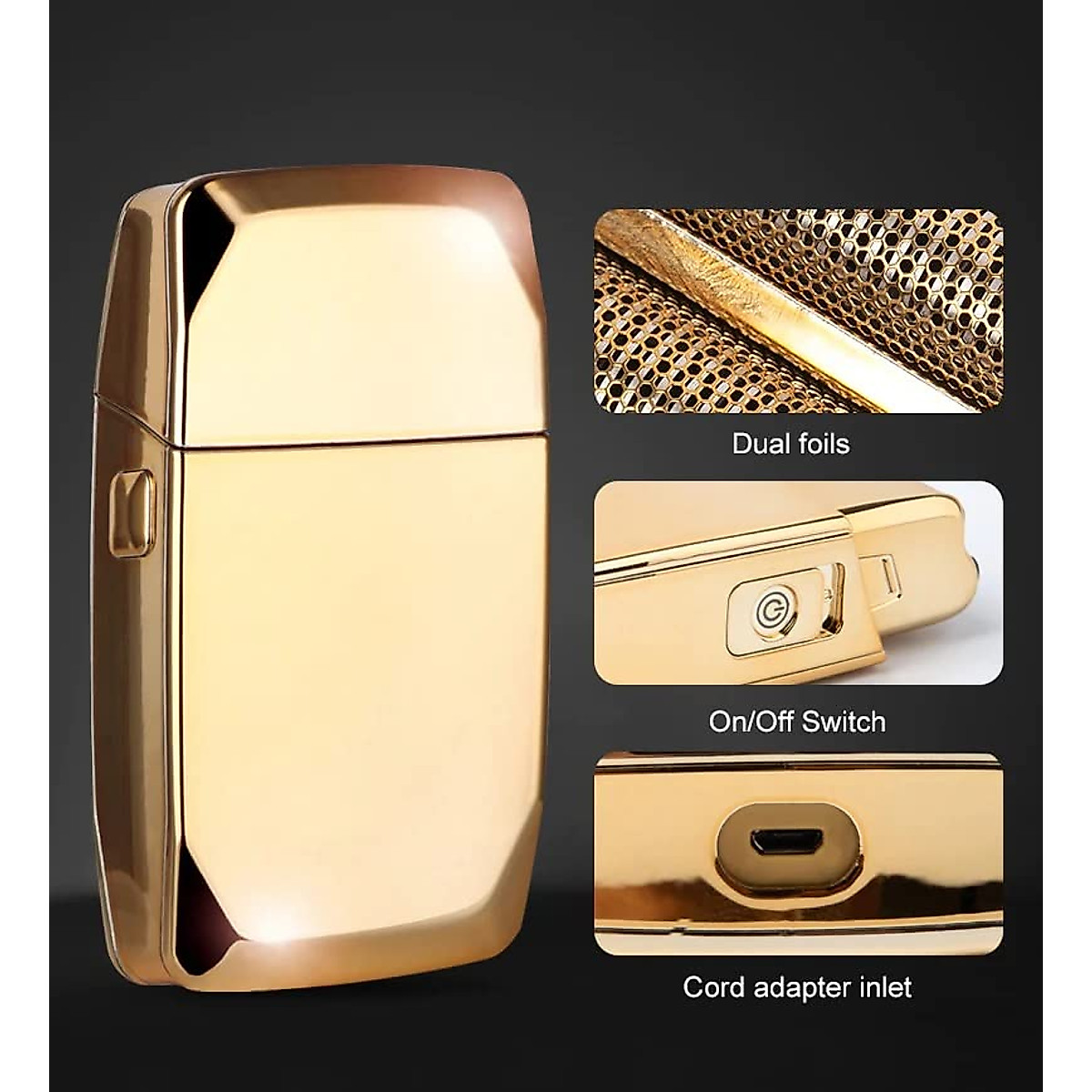 BR Barbers Hair Clippers Gold for Men Full Metal Cordless Close Cutting T-Blade Trimmer with LED Display Professional Barbershop Barber Clipper Set Shaver Trimmer Razor Kit