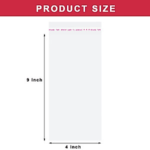 Morepack Self Sealing Cellophane Bags,4x9 Inches 200 Pcs Clear Resealable Cellophane Bags for Packaging Cookies, Favors and Products