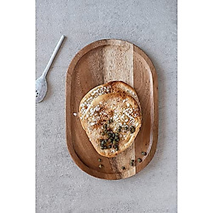 Creative Co-Op Suar Wood Tray Cheese and Cutting Board, 13" L x 8" W x 1" H, Natural