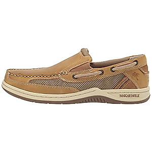 Margaritaville Men's Anchor Slip On Boat Shoe, Light Tan, 10.5