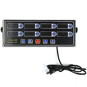 Digital Kitchen Timer Cooking Clock Reminder Big Stainless Steel 8 Channel Timers with Stand Suitable for Business Restaurant Kitchens