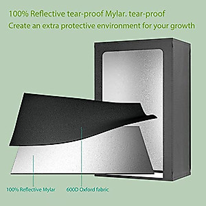 Reetsing Small Grow Tent for Aerogarden,Hydroponics Growing System Indoor Grow Tent,18.9"x13.7"x20.8"High Reflective Mylar for Hydroponics Indoor Plant